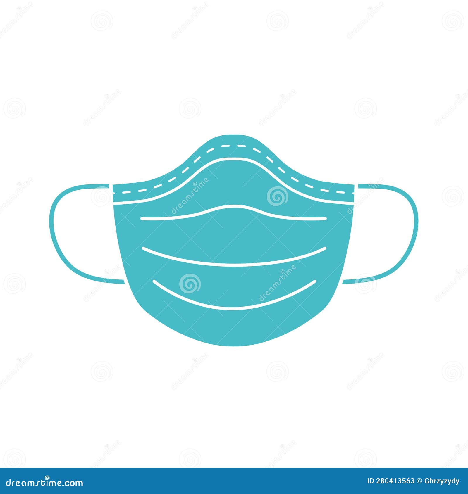 Medical face mask icon stock vector. Illustration of epidemic - 280413563