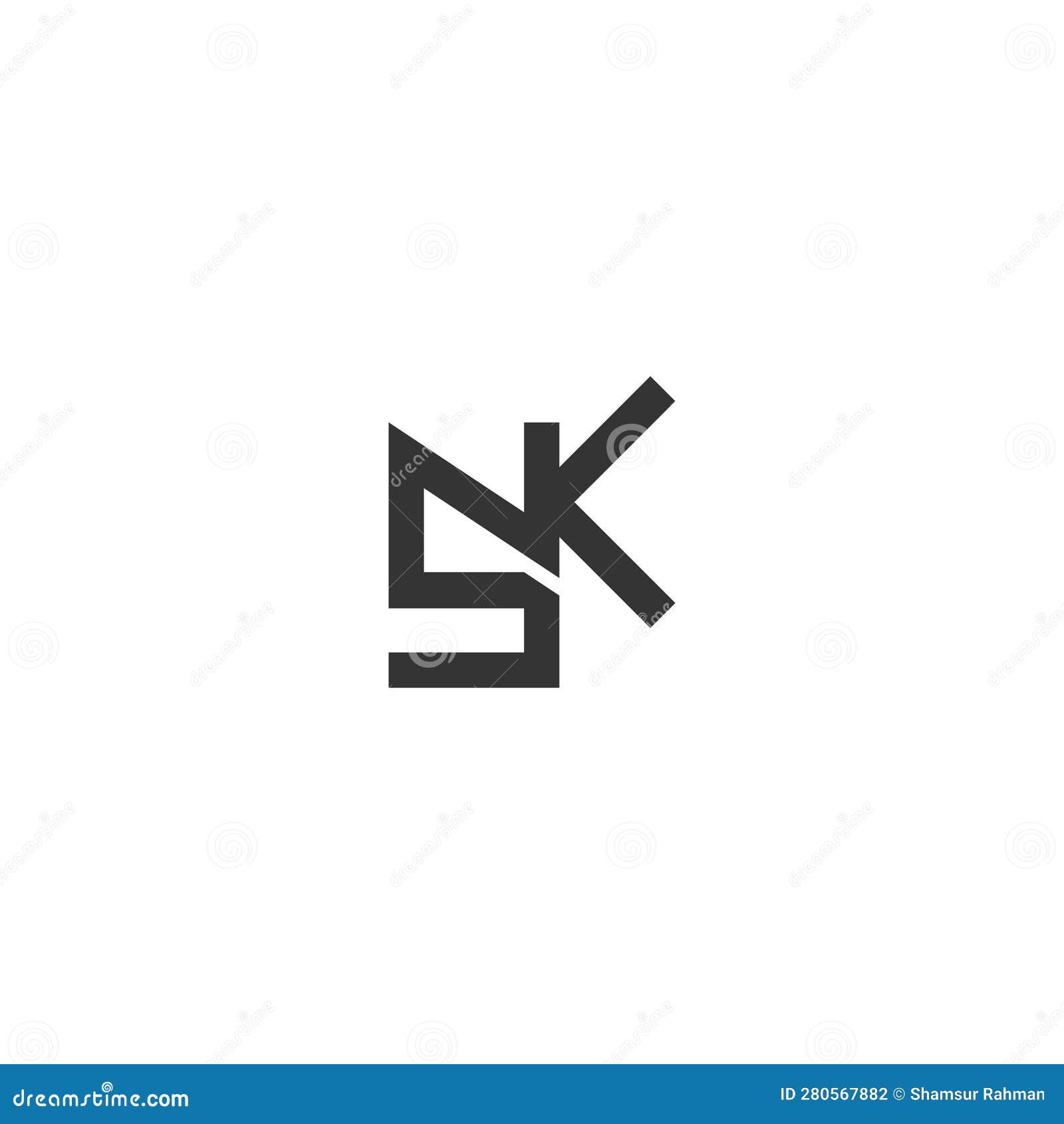 Alphabet Initials Logo SK, KS, S and K Stock Vector - Illustration of ...