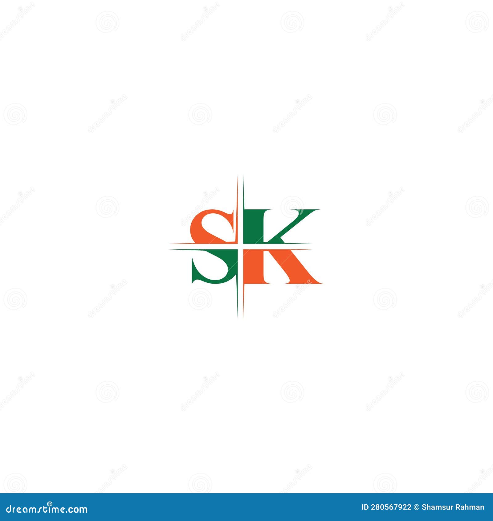 Alphabet Initials Logo SK, KS, S and K Stock Vector - Illustration of ...