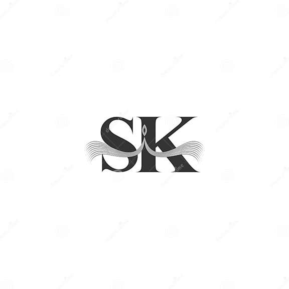 Alphabet Initials Logo SK, KS, S and K Stock Vector - Illustration of ...