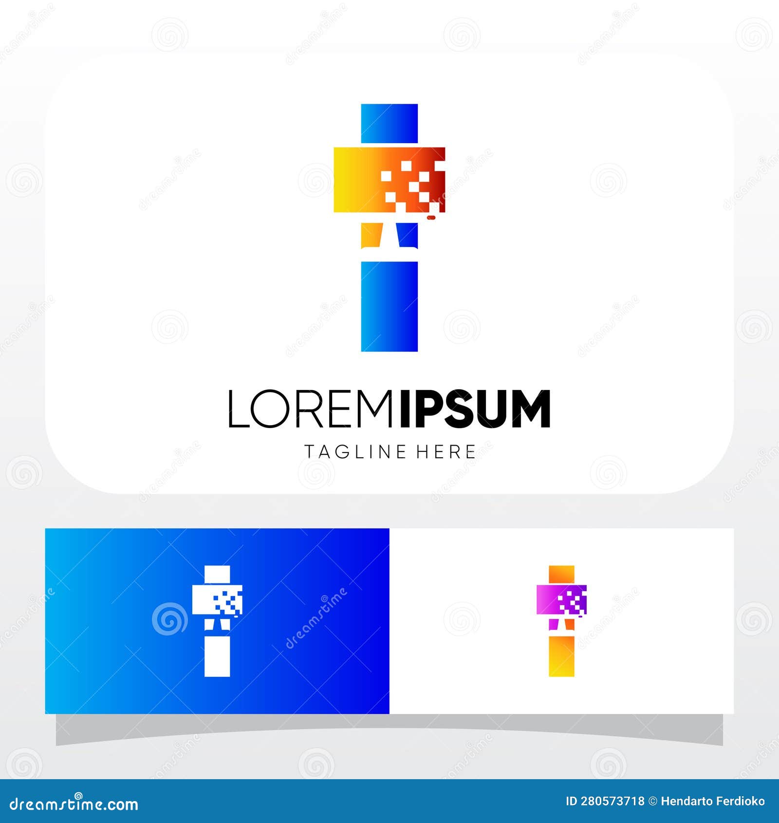 Letter I Computer Monitor Display Logo Design Vector Icon Graphic ...