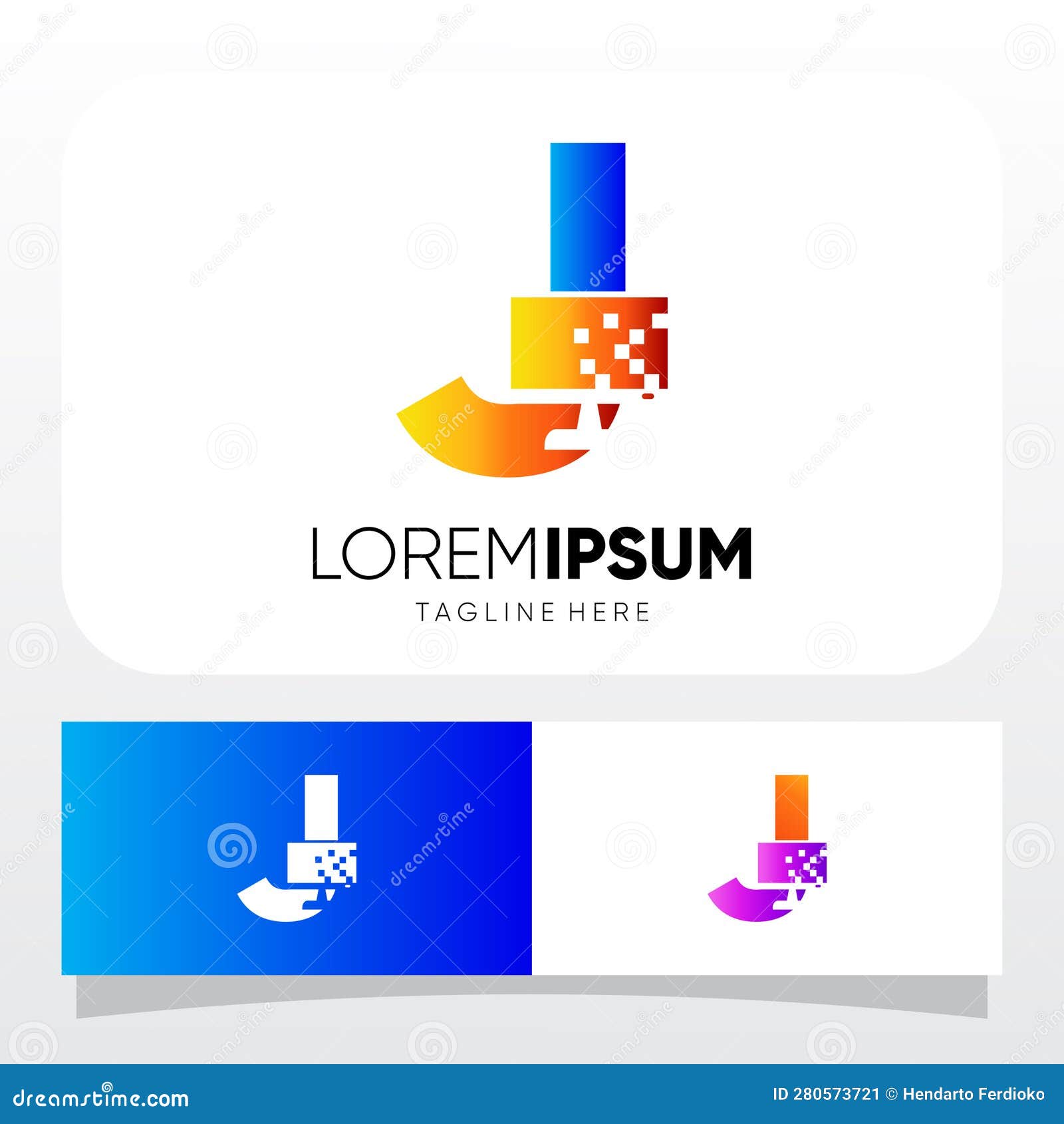 Letter J Computer Monitor Display Logo Design Vector Icon Graphic ...