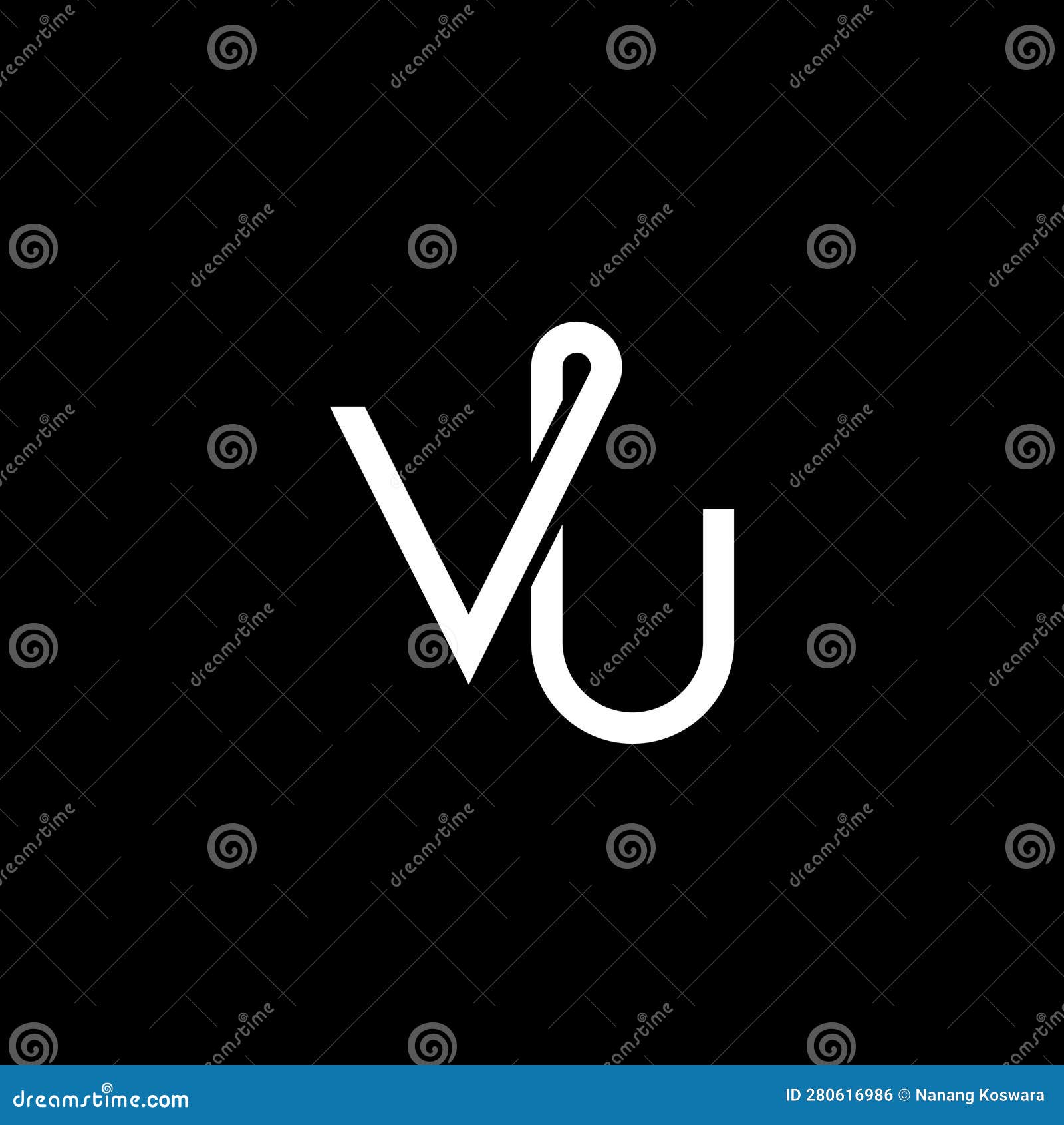 VU Logo, VU Monogram, Initial VU Logo, Letter VU Logo, Icon, Vector ...