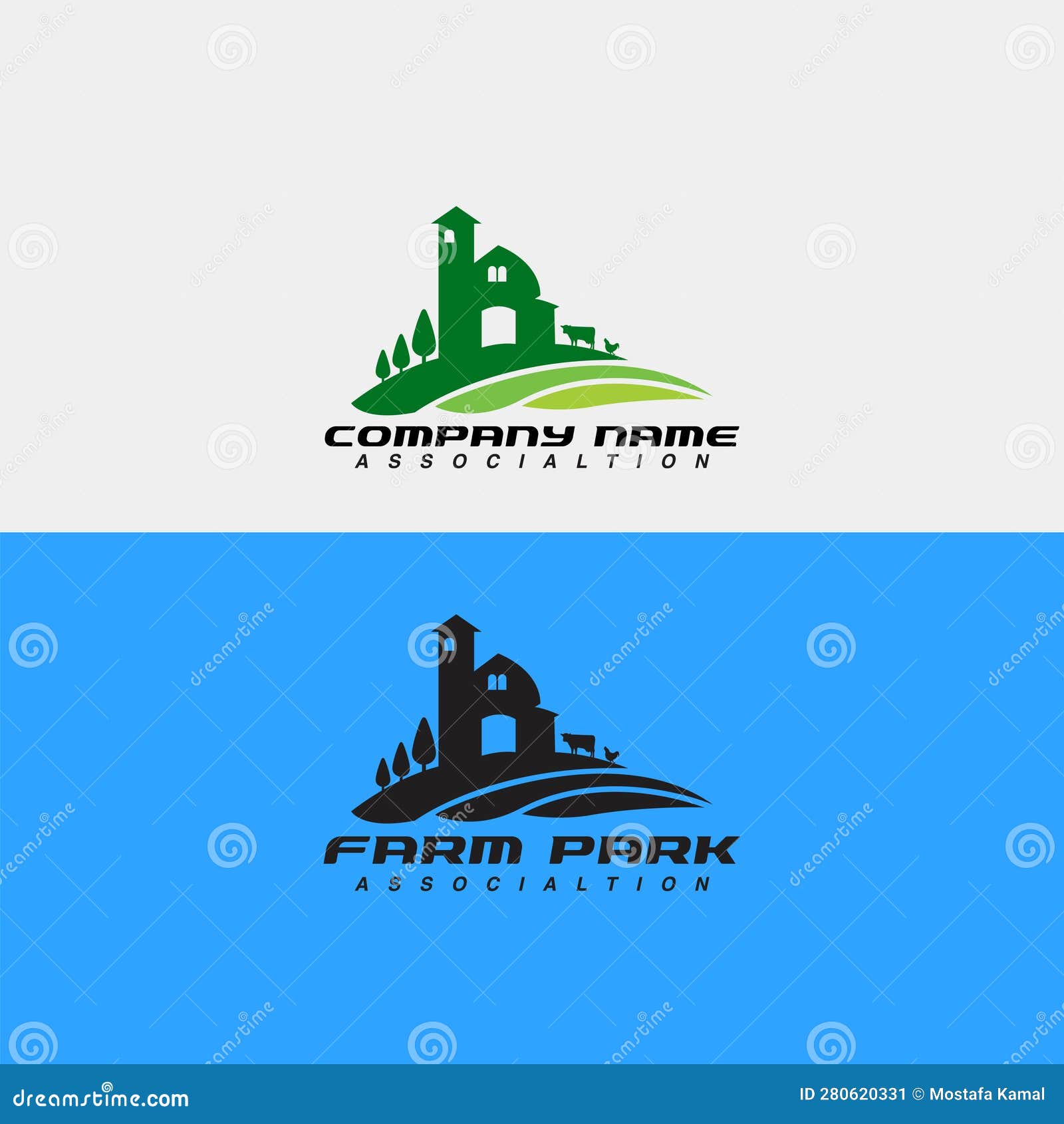 Natural Farm Logo Concept. Agricultural Farming Logo Stock Vector ...