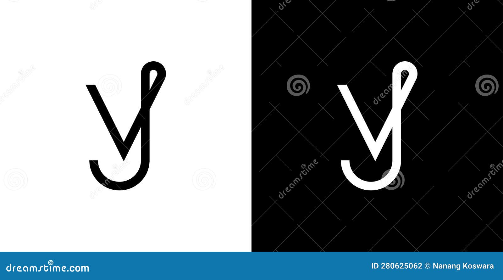 VJ, JV, Logo, Monogram, Initial, Letter, Icon, Vector, Alphabet Logo ...