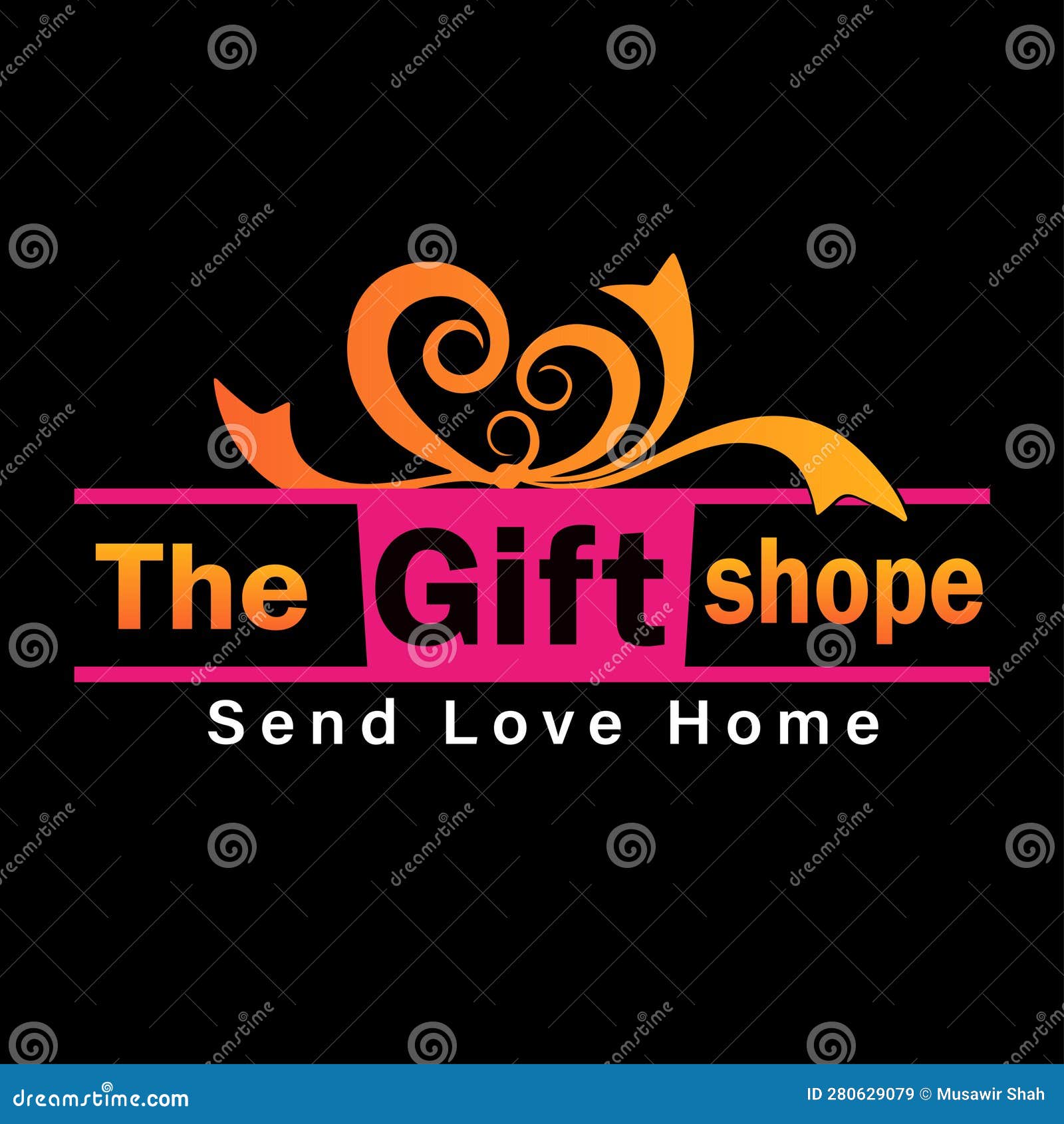 Gift Shop Logo Design Template Vector Stock Vector - Illustration of ...