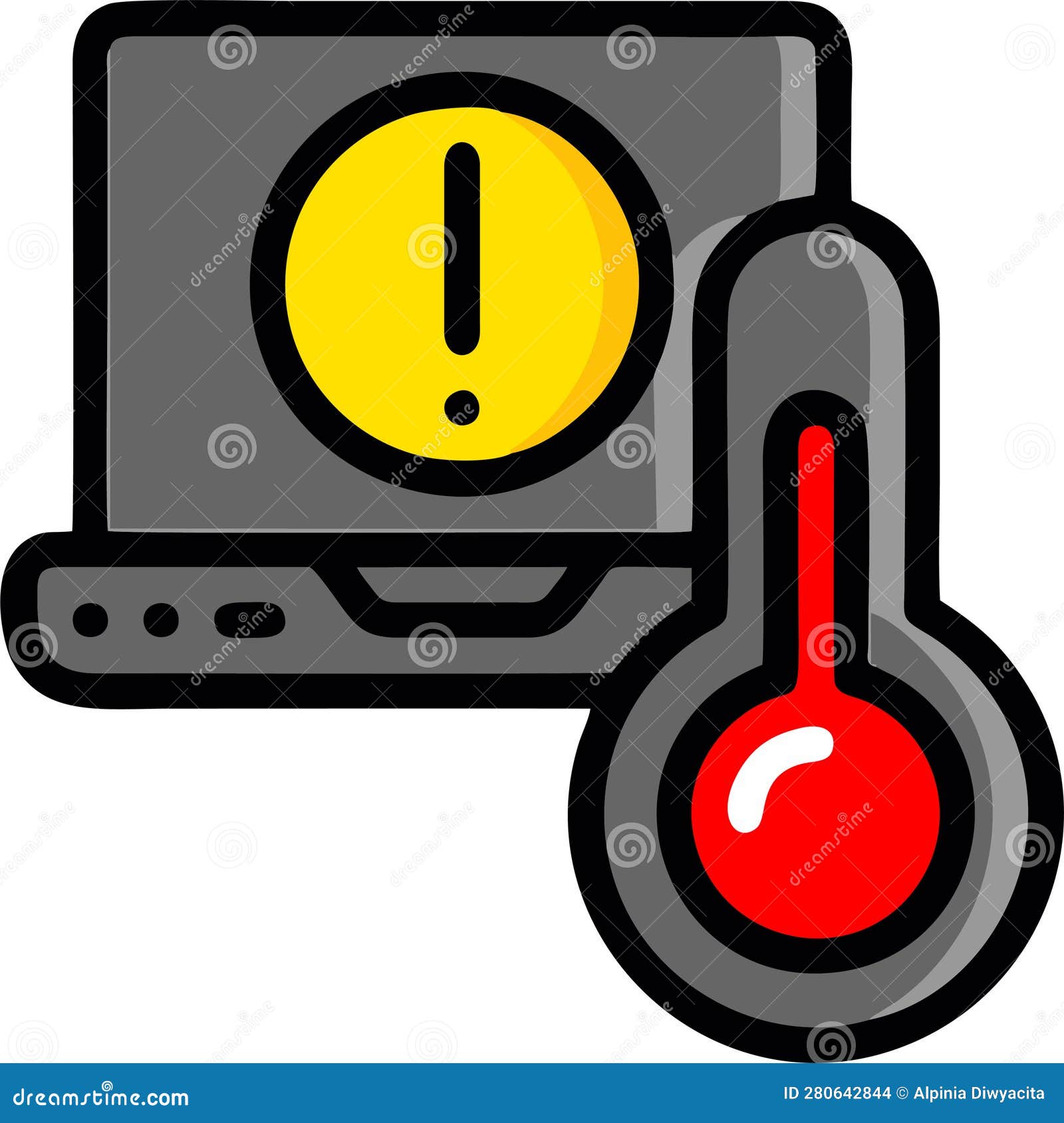 Illustration Vector Graphic of Computer Thermal Sensor Stock Vector ...
