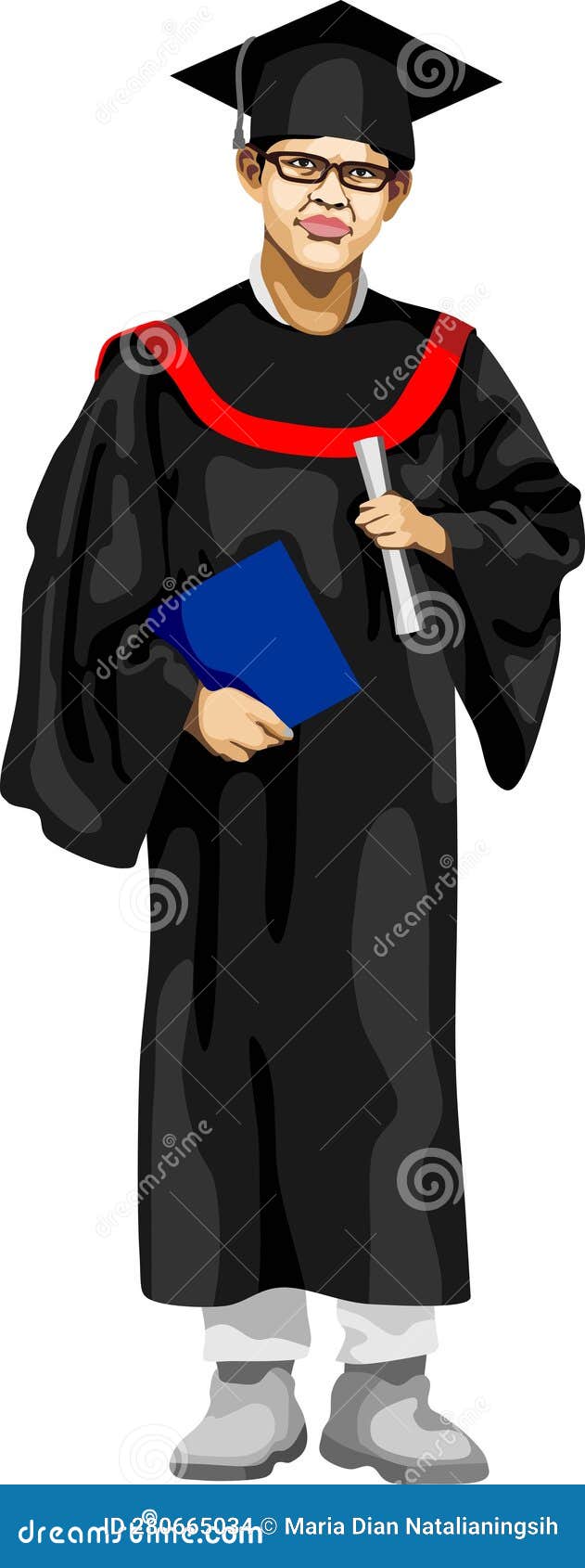 College Graduate Boy Uniform Vector Stock Vector - Illustration of ...