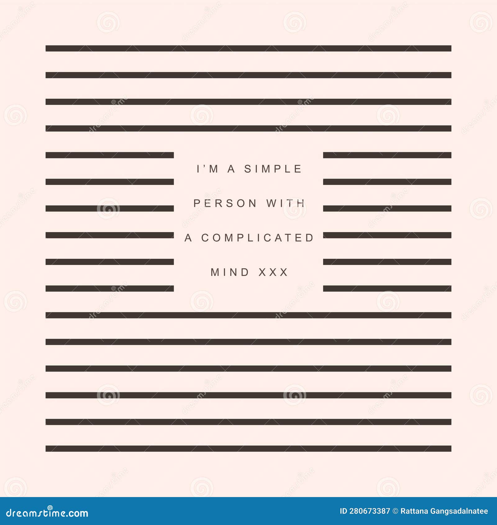 I M a Simple Person with a Complicated Mind Stock Vector - Illustration ...