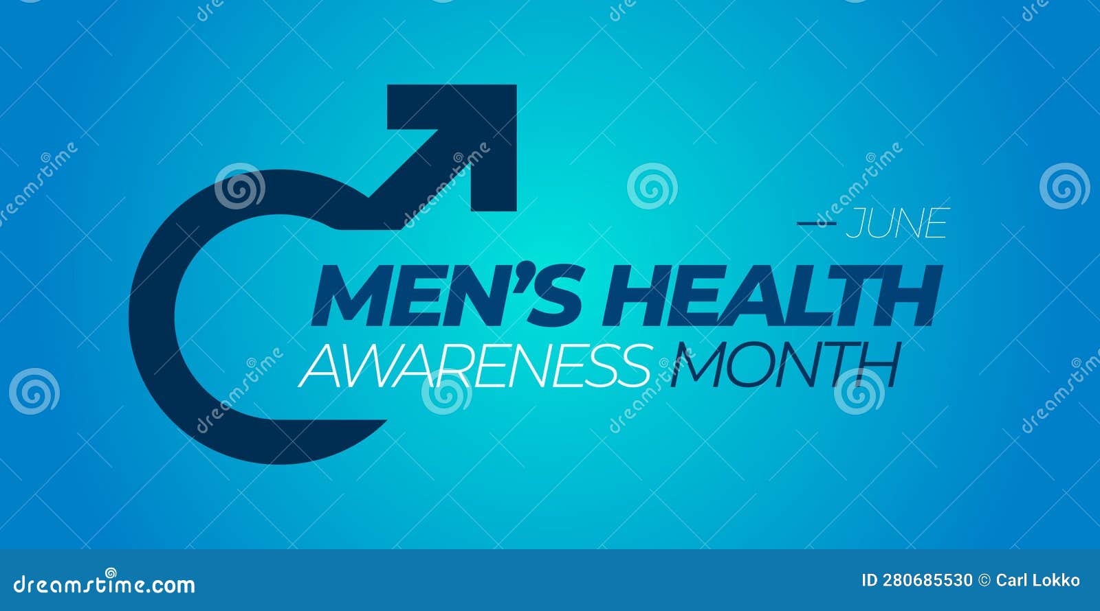 National Men S Health Awareness Month. June Celebrations. Vector Banner ...