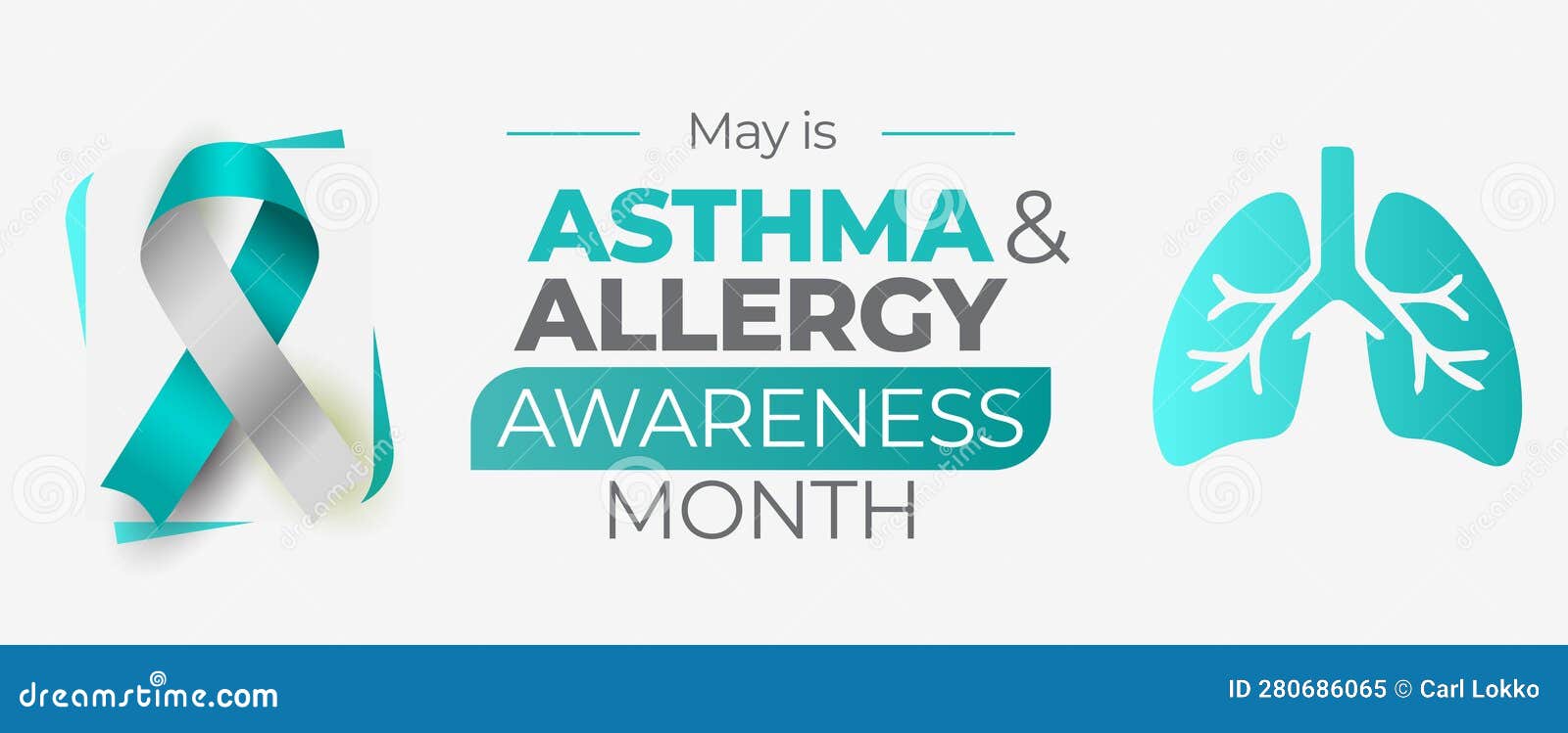 Asthma and Allergy Awareness Month. Observed in May. Vector Banner ...
