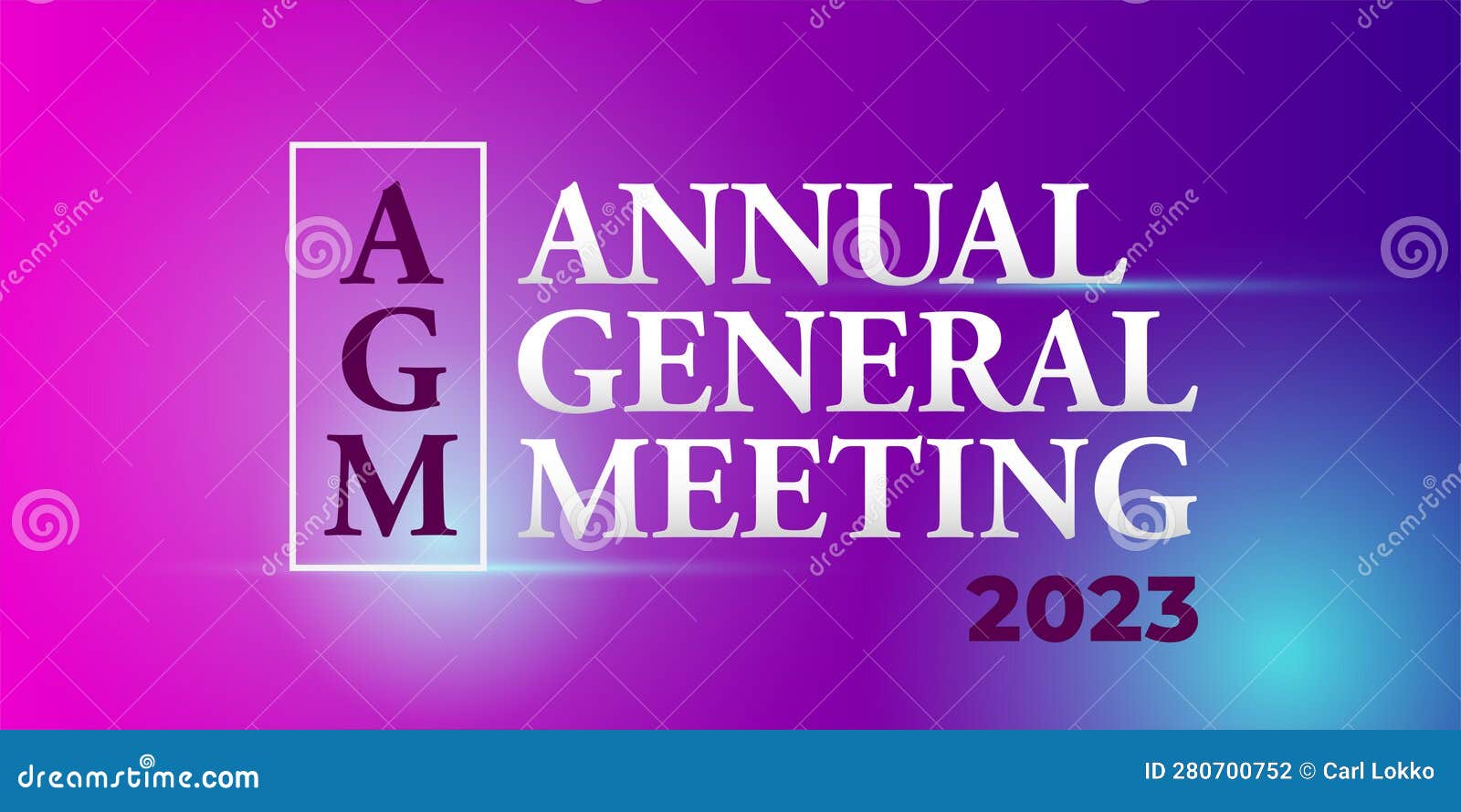 AGM. Annual General Meeting Vector Banner. Concept of Elegance with ...