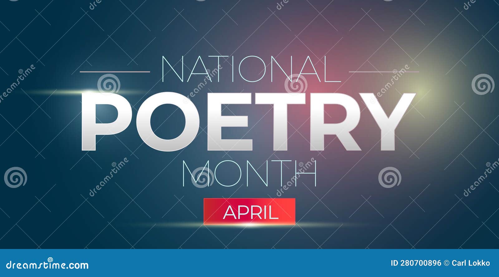 National Poetry Month. Celebrated in April. Vector Banner. Modern and ...