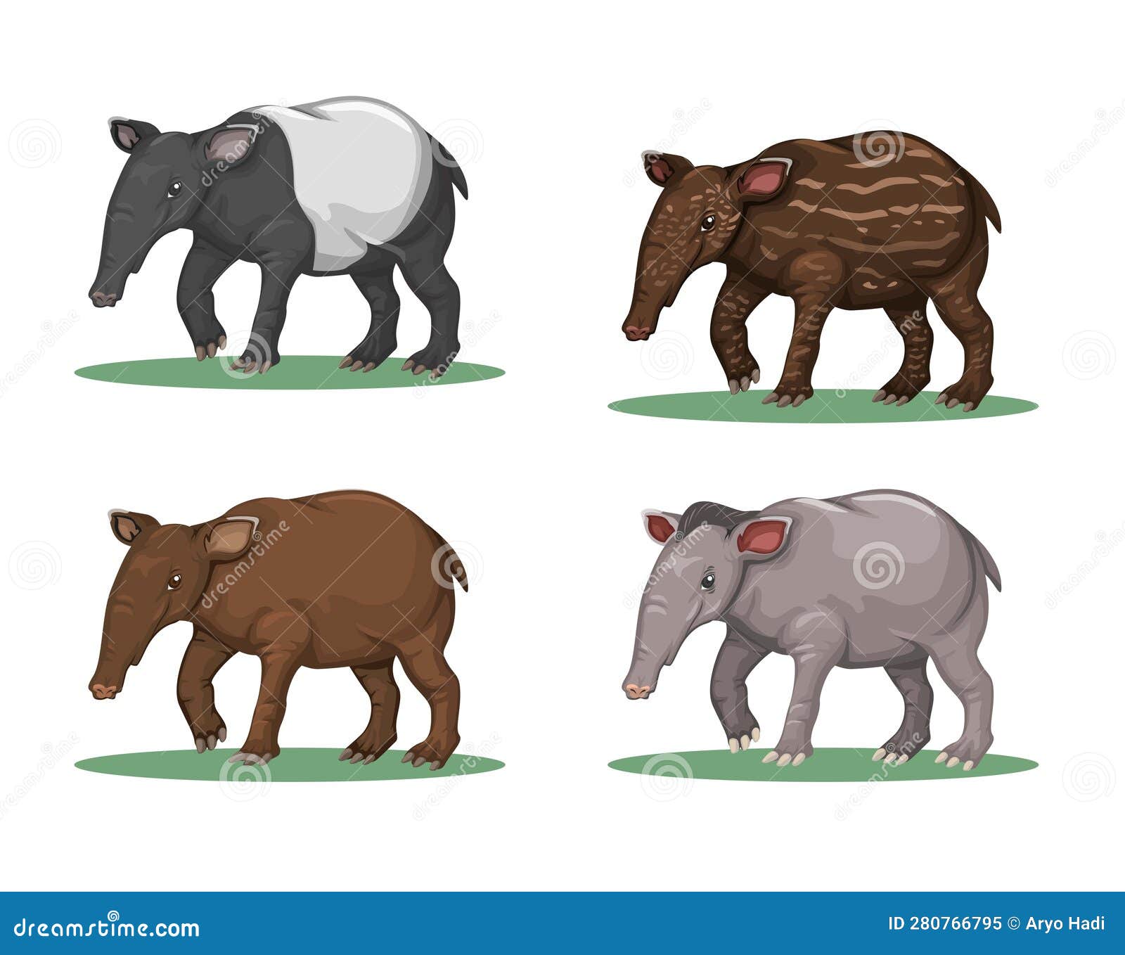 Tapir Animal Icon: Silhouette Design With Cryptid Academia Style ...