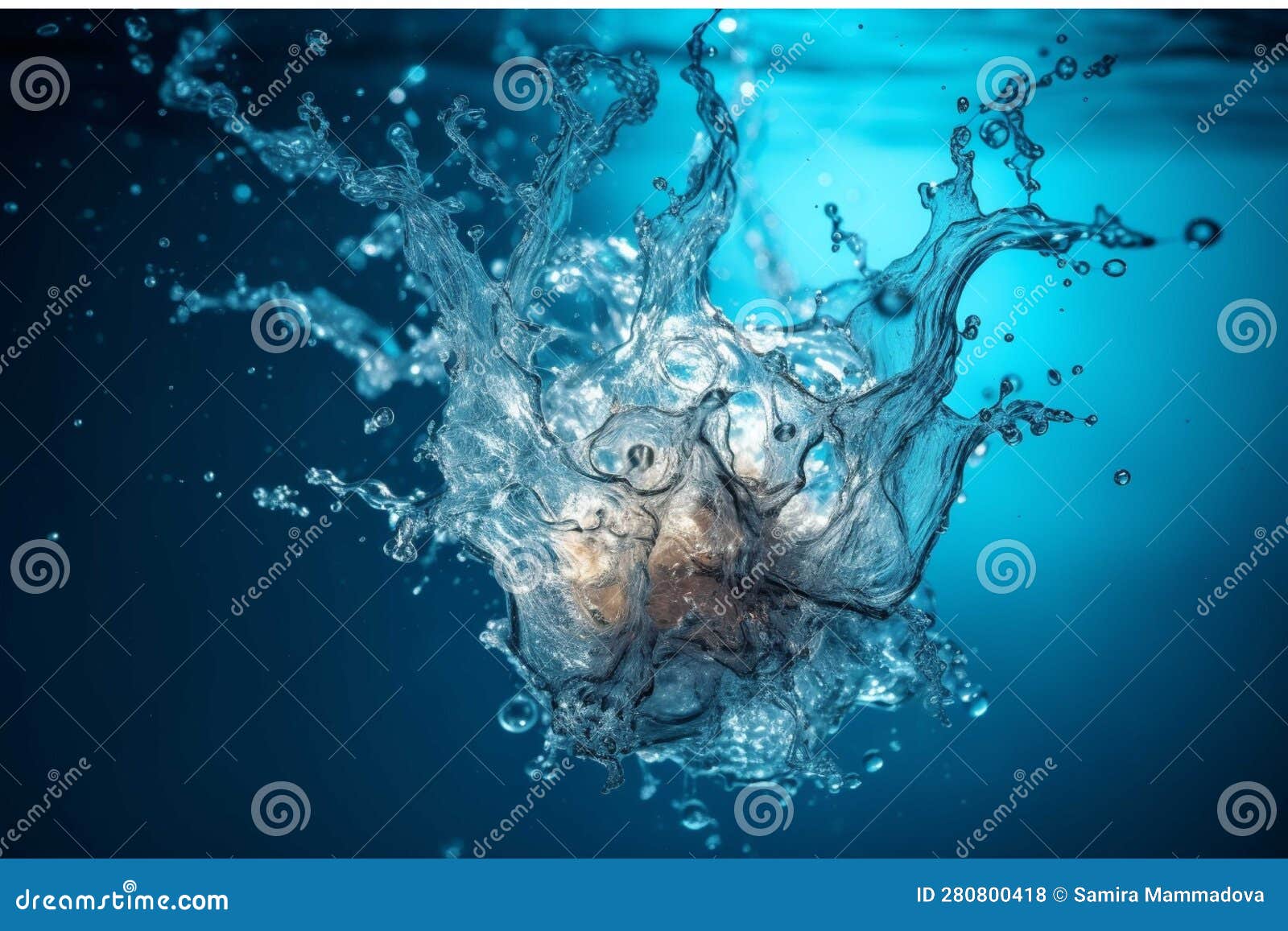 Blue water splash stock illustration. Illustration of design - 280800418