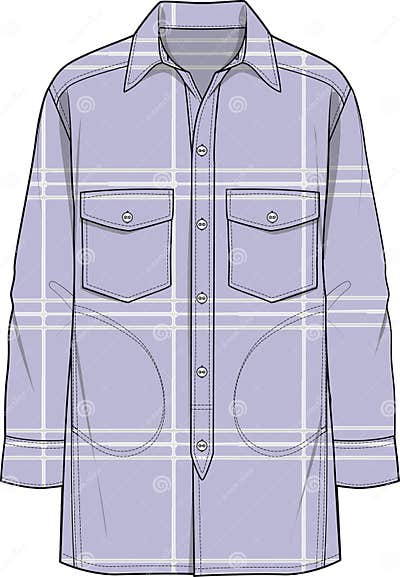 Unisex Wear Dress Shirt Vector Stock Vector - Illustration of print ...