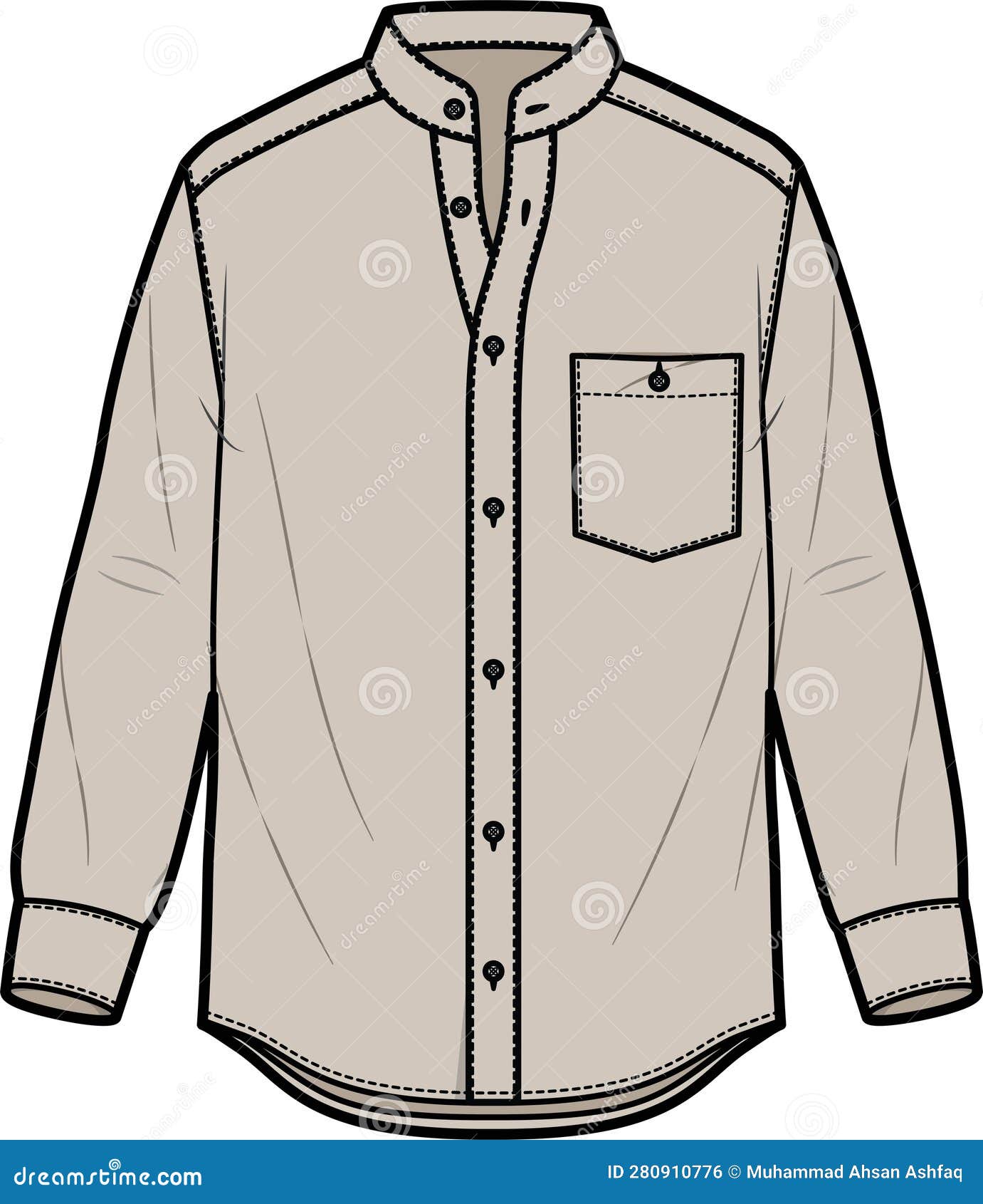 Unisex Wear Dress Shirt Vector Stock Vector - Illustration of graphic ...