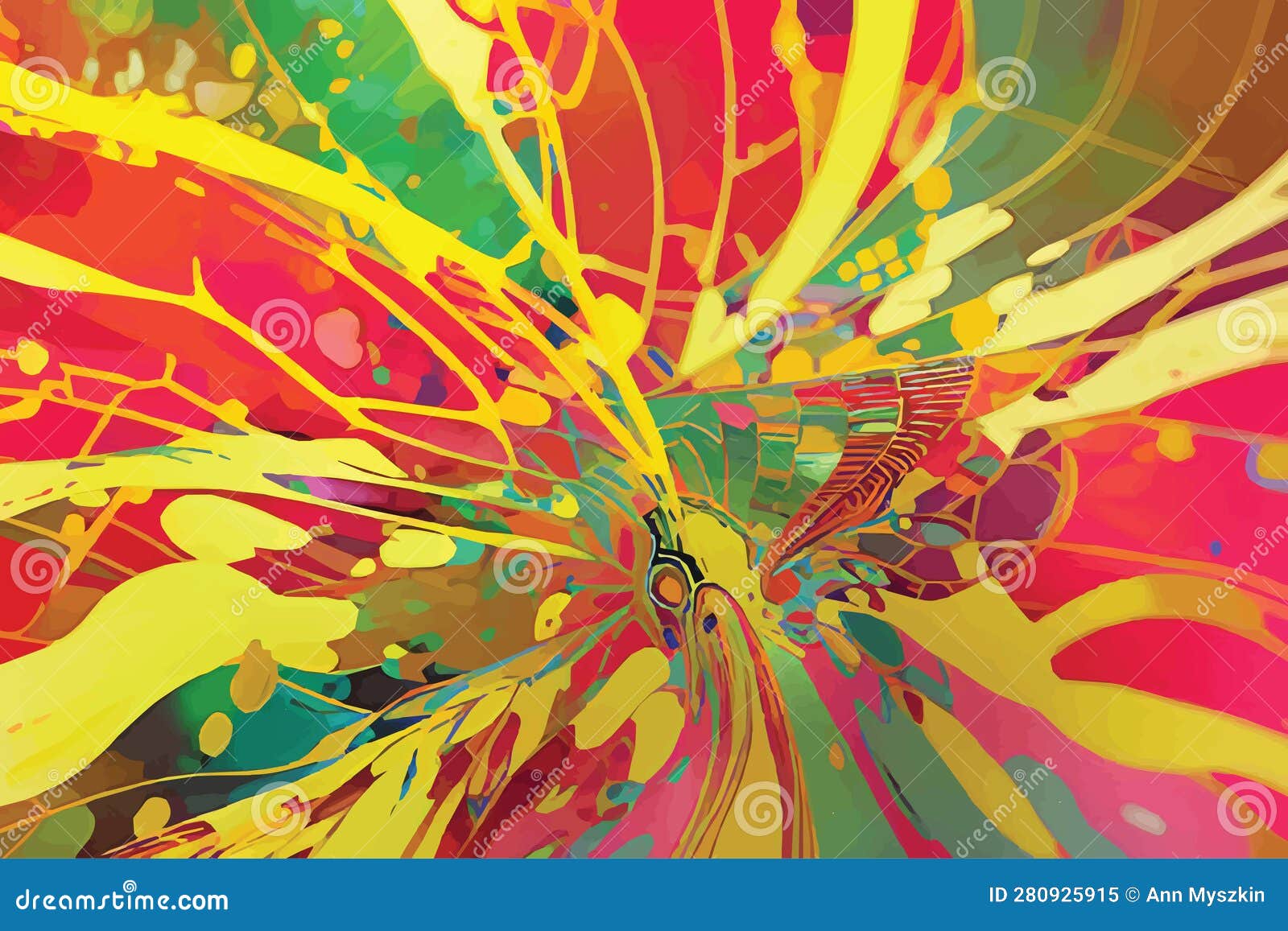 Vector Illustration of Red Yellow Green Paint Splash Stock Vector ...
