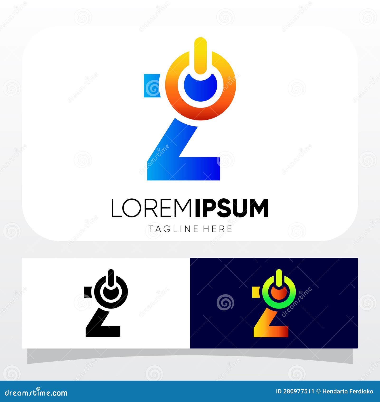 Letter Z Initial Power Button Logo Design Vector Icon Graphic Emblem ...