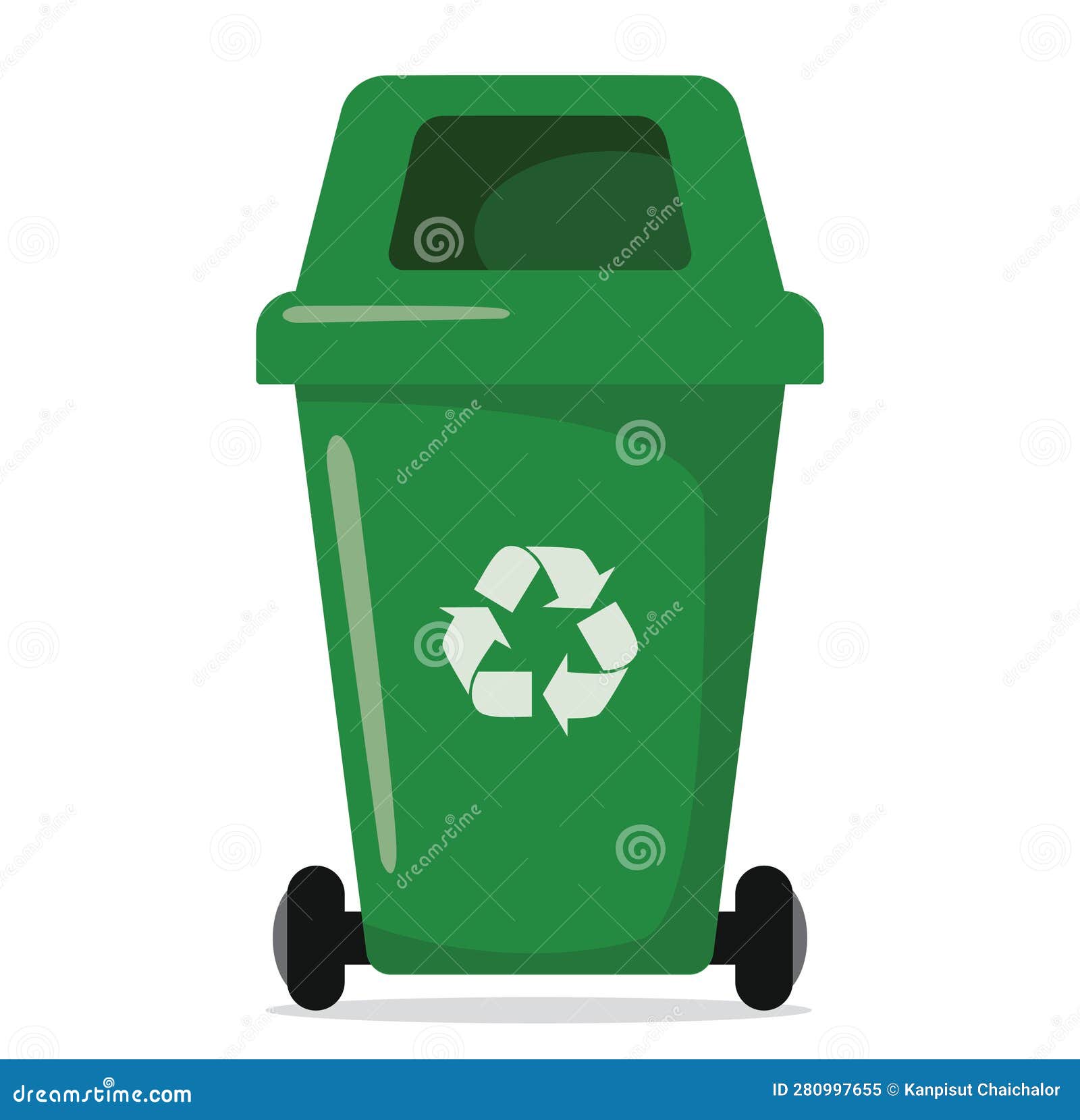 Color Recycle Bin with Recycle Symbol. Bin Victor, Colorful Recycle Bin ...