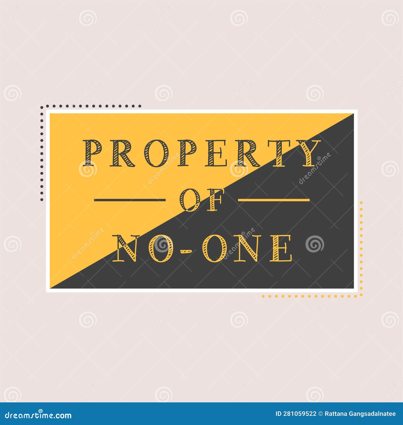 Property of no-one stock vector. Illustration of tees - 281059522