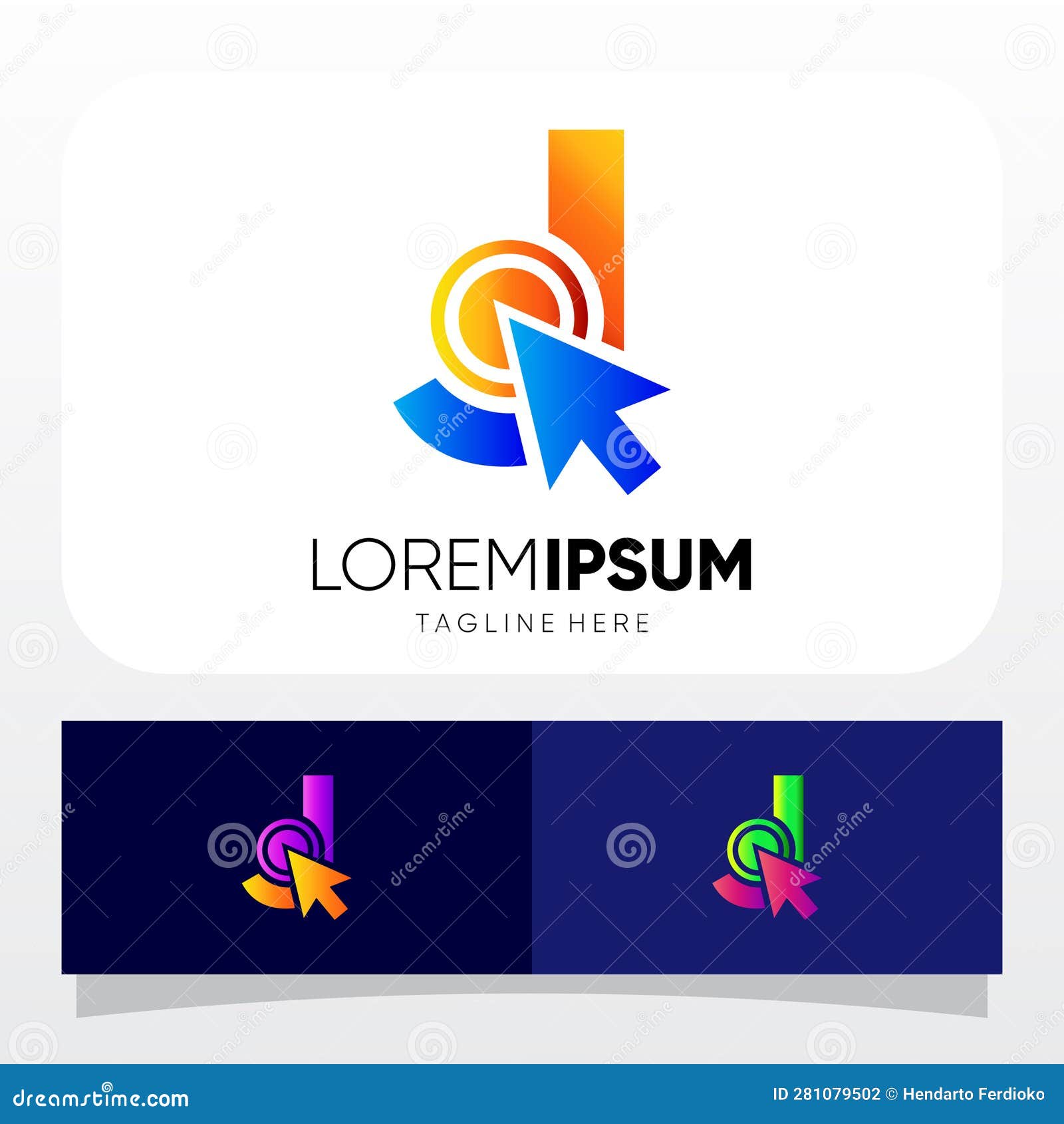 Letter J Mouse Cursor Pointer Logo Design Vector Icon Graphic ...