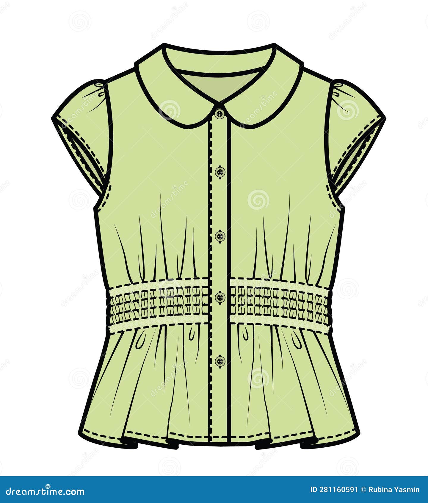 Kids and Teen Girls Wear Tops Blouse Stock Vector - Illustration of ...