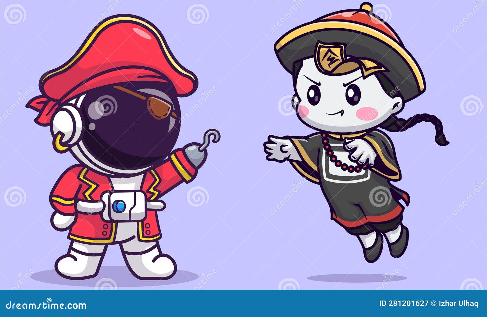 Cute Vampire Chinese Cartoon Vector Icon Illustration. People Holiday ...