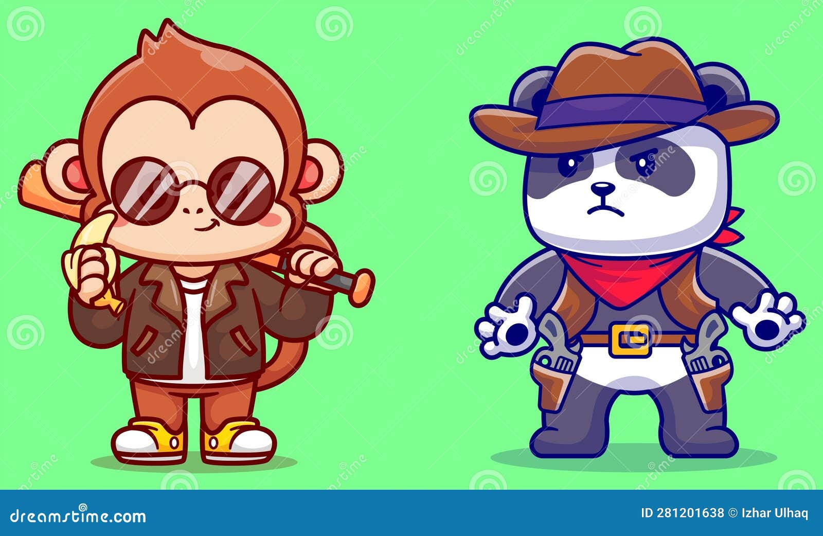 Free Vector Cute Panda Cowboy Cartoon Vector Icon Illustration Animal ...