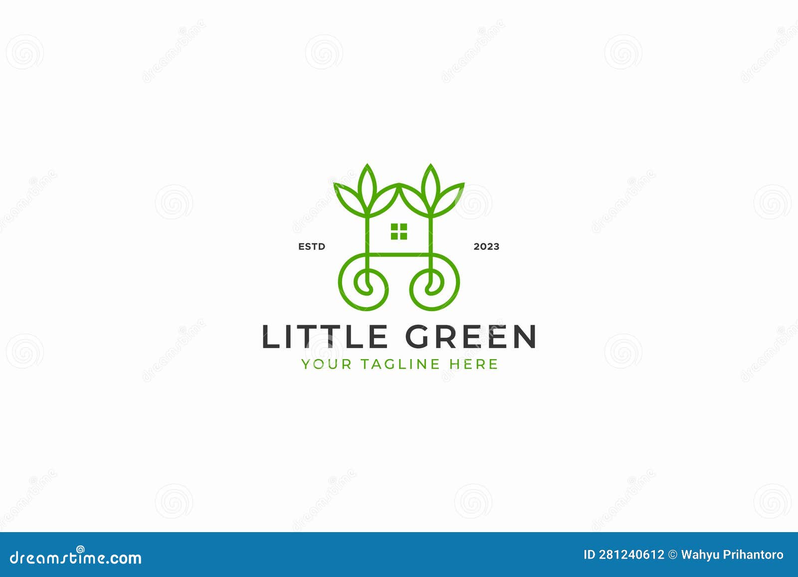 Greenery Seed Botanical House Plant Property Logo Stock Vector ...