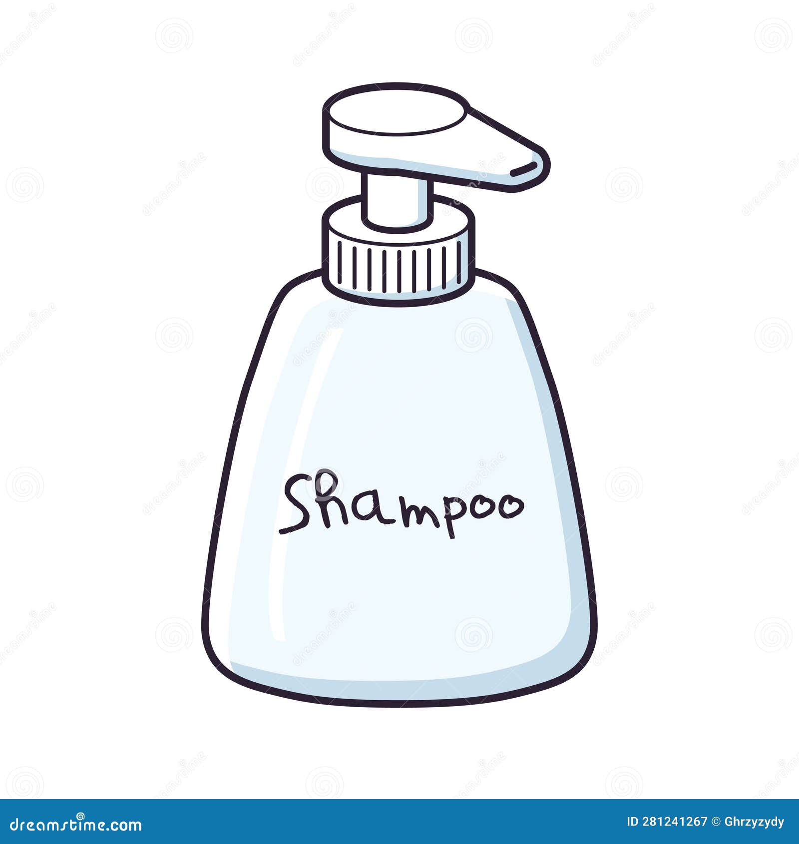 Shampoo bottle isolated stock vector. Illustration of shower - 281241267