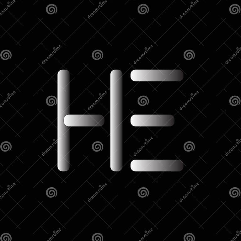 Abstract Letter Typography he Icon Symbol Design Stock Illustration ...
