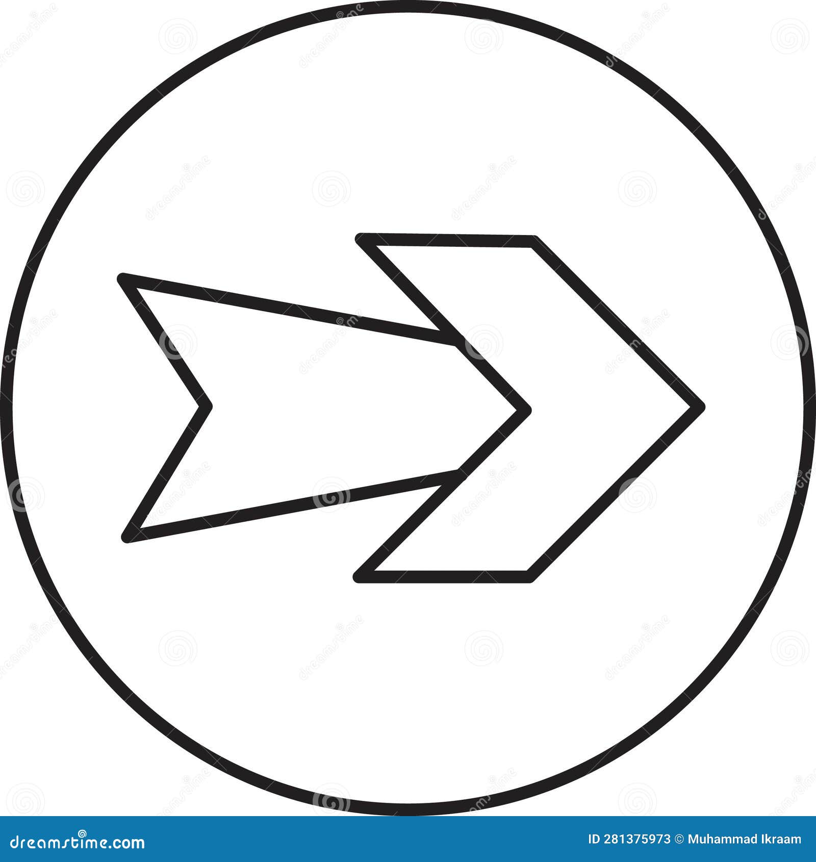 Right Arrow Which Can Easily Edit or Modify Stock Illustration ...