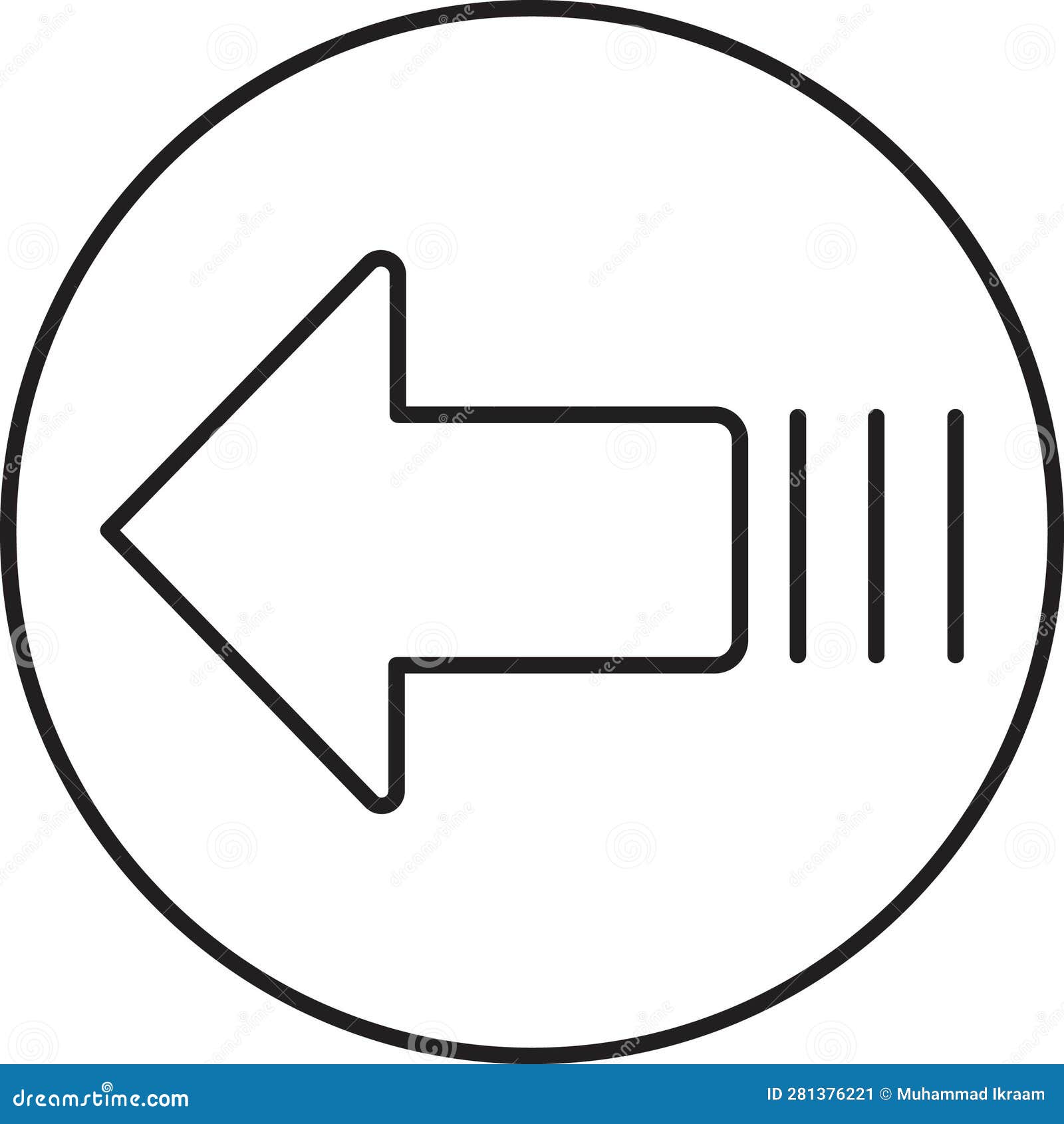 Left Arrow Which Can Easily Edit or Modify Stock Illustration ...