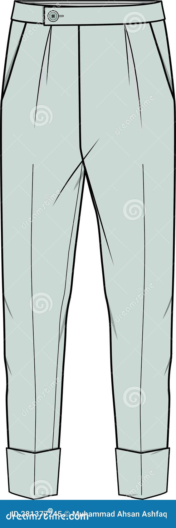 Unisex Corporate Bottom Wear Dress Pant Stock Vector - Illustration of ...