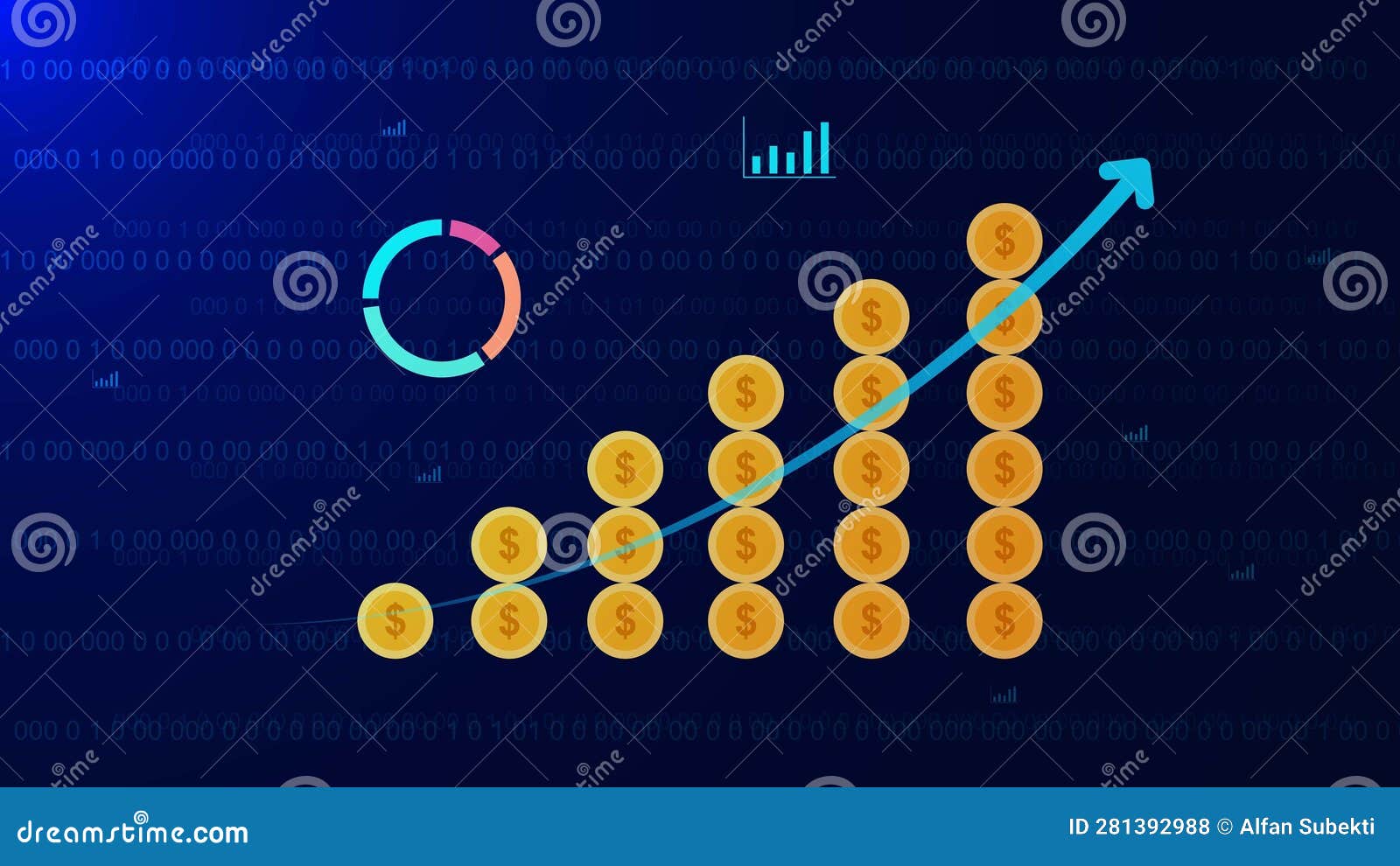 Inflation Rising Bar Chart On Dark Background Royalty-Free Stock ...