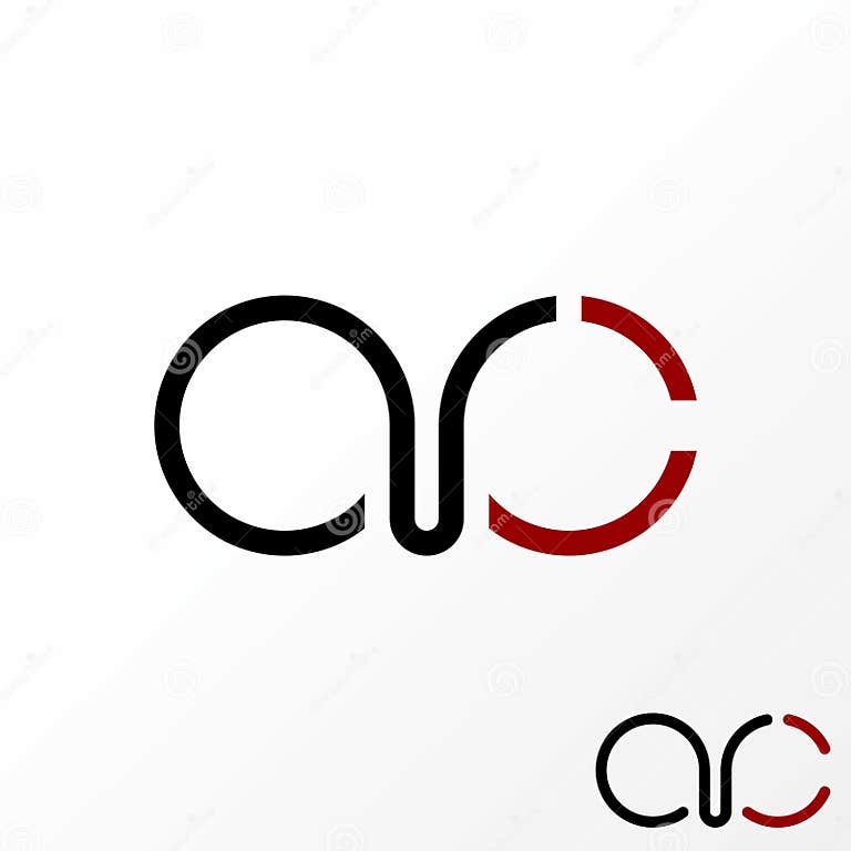 Letter ARC Cutting Font with Merger Connected. Related To Typography ...