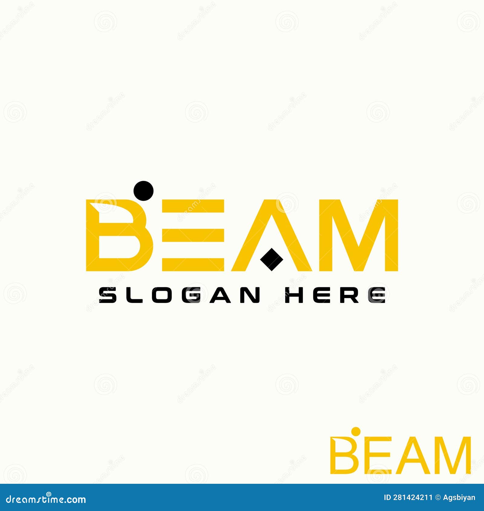 Letter BEAM Font with Runnig Active Human Related Initial Typography ...