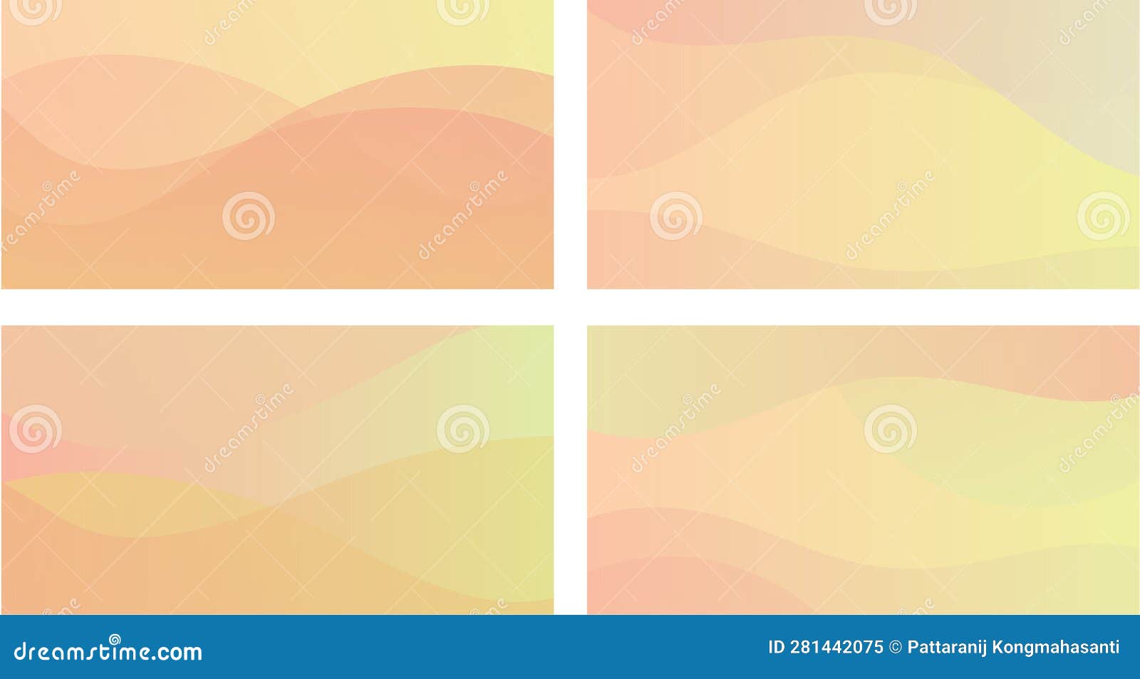 Gradient Orange Yellow Frame Set for Banner, Background, Wallpaper ...