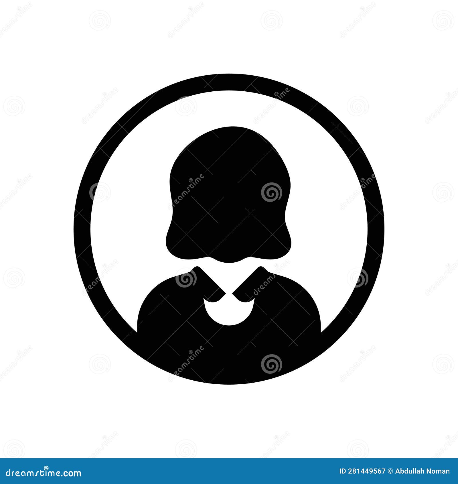 Women Profile Icon design stock vector. Illustration of person - 281449567