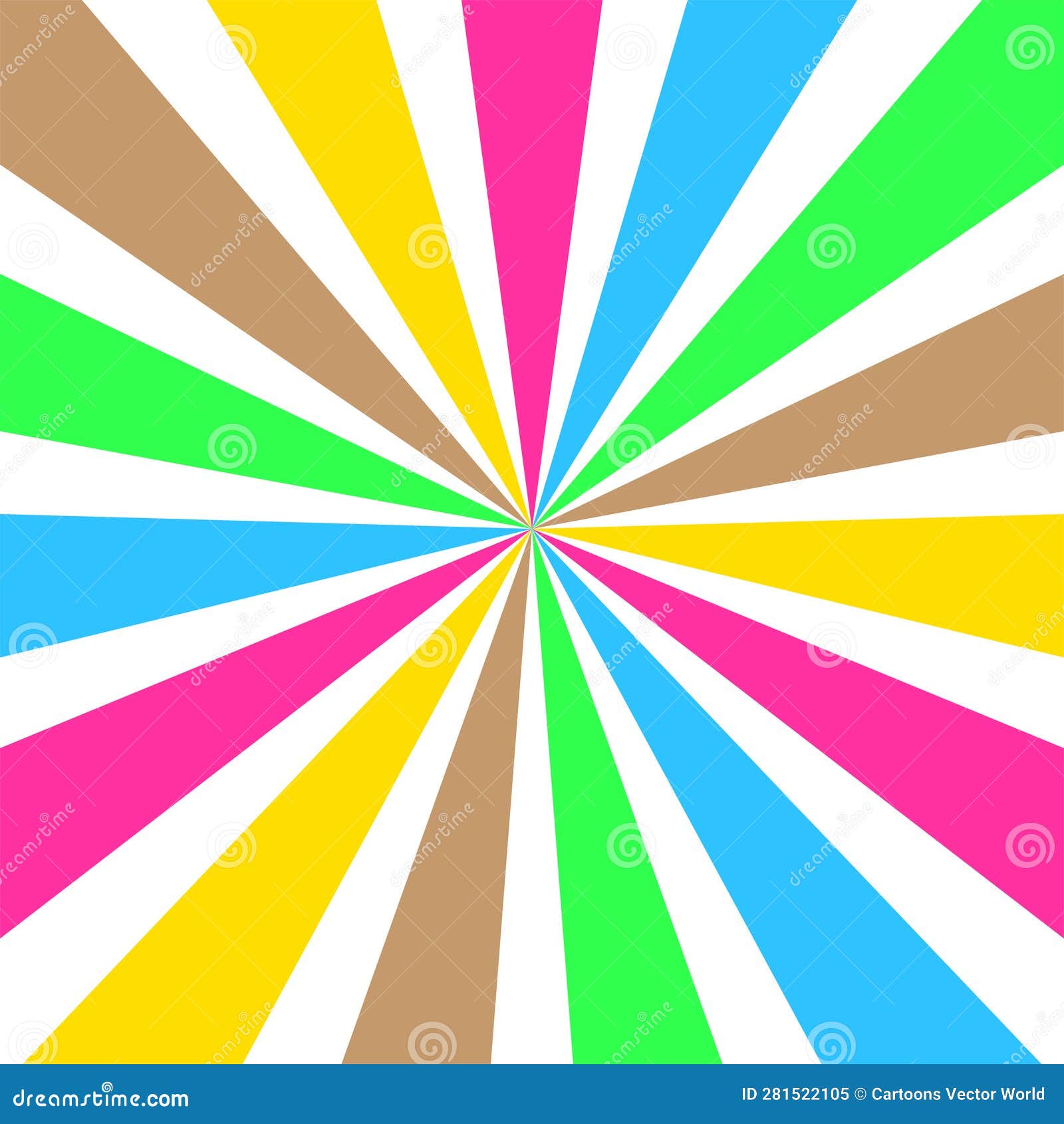 Rainbow Style Colourful Sunburst Pattern Background, Rays, Radial ...