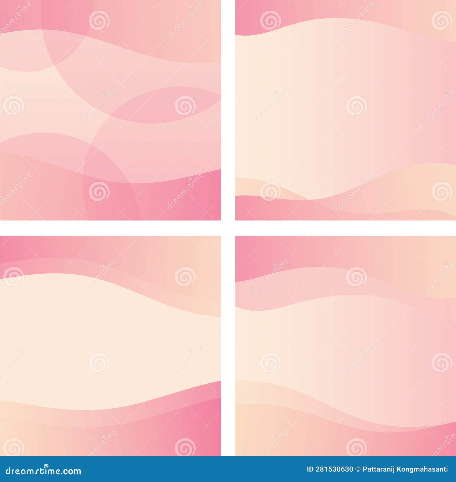 Set of Gradient Pink Square Frames, Banners, Backgrounds, Wallpapers ...