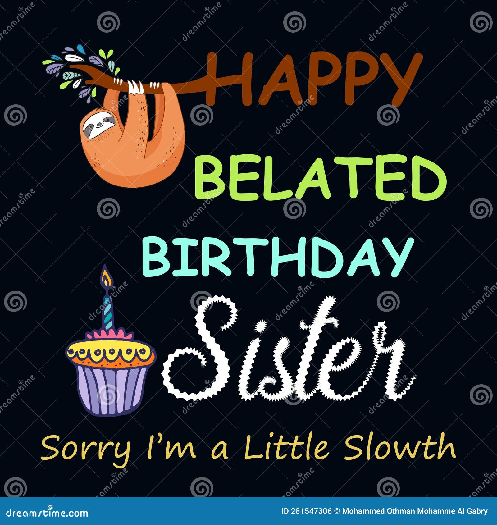 Happy Belated Birthday Sister, Late Birthday, Funny, Birthday, Belated ...
