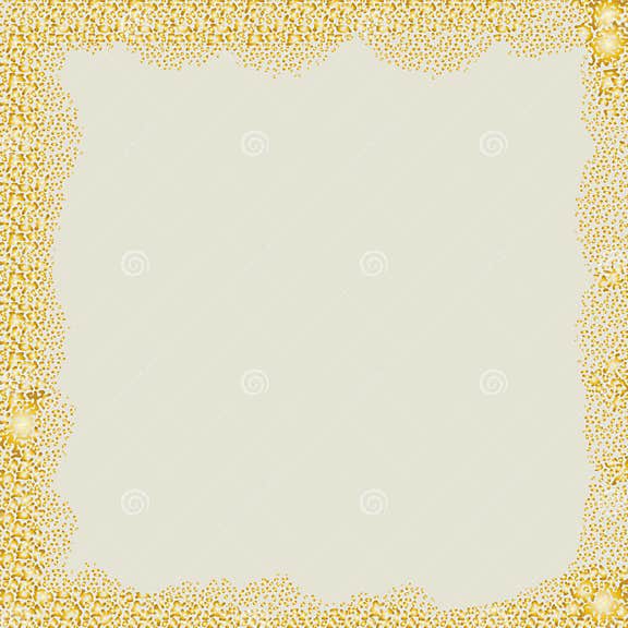 Gold Grunge Border Frame on Light Brown Background Stock Illustration ...