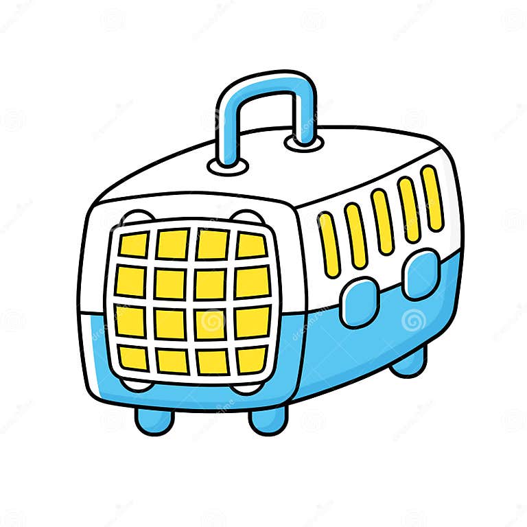 Blue pet carrier stock vector. Illustration of shop - 281614157