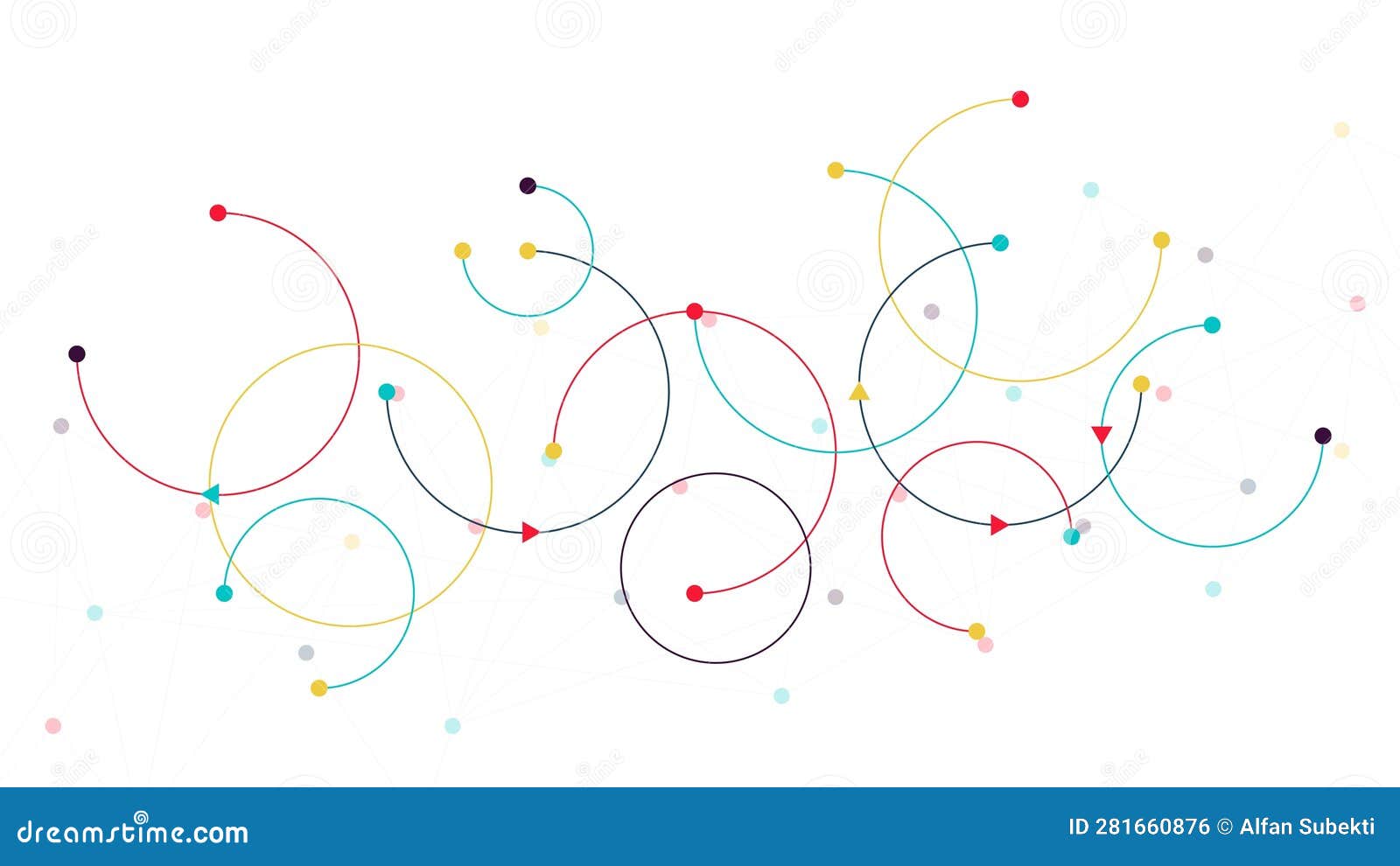 Abstract Geometric with Connecting Lines and Point. Stock Vector ...
