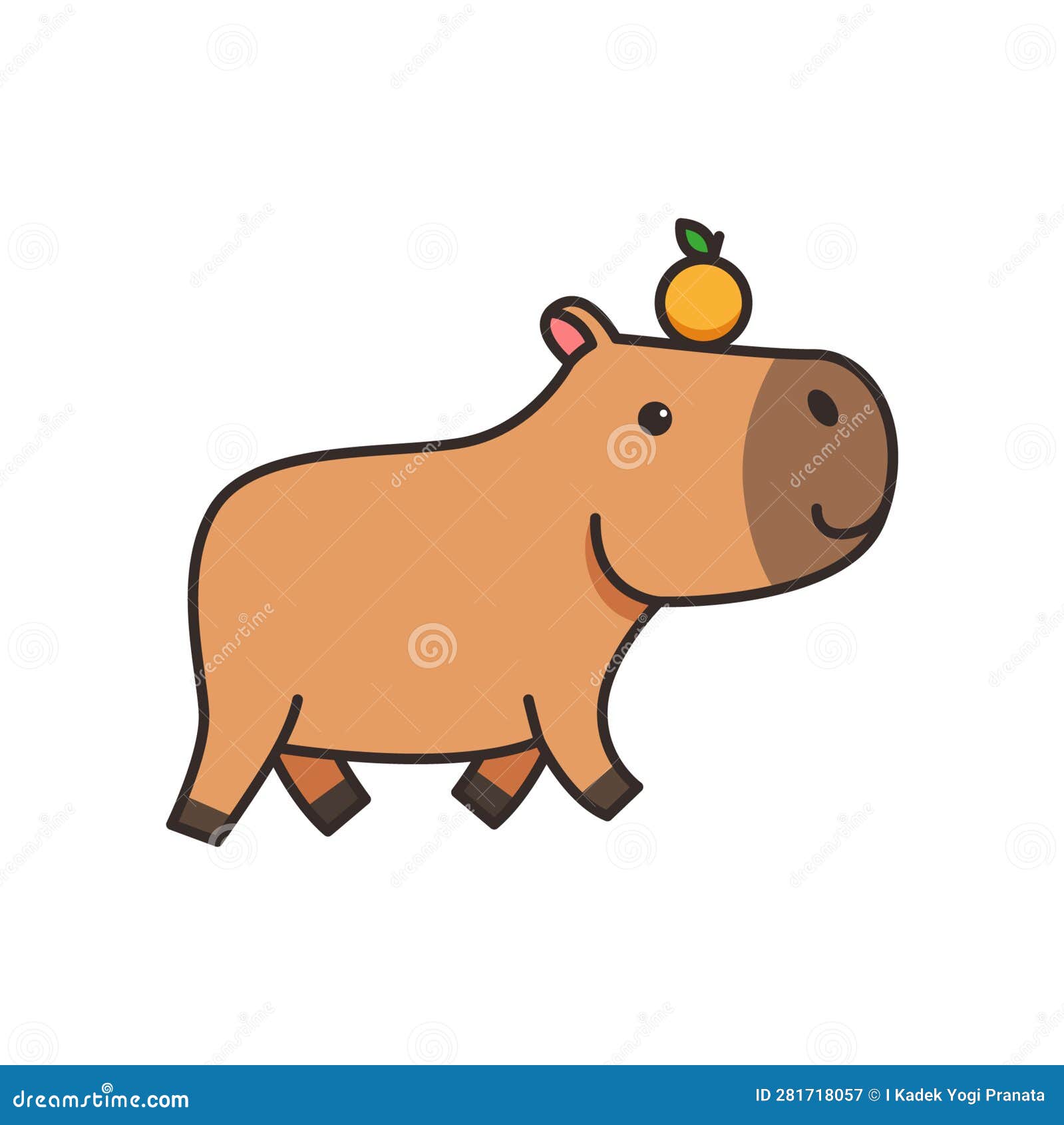 Capybara Cartoon Royalty-Free Illustration | CartoonDealer.com #281718057