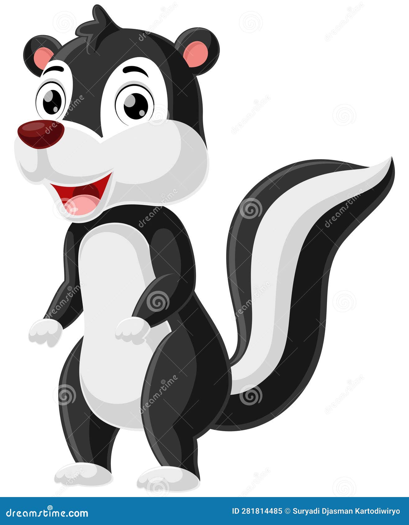Cute Baby Skunk Cartoon Standing Royalty-Free Stock Photography ...