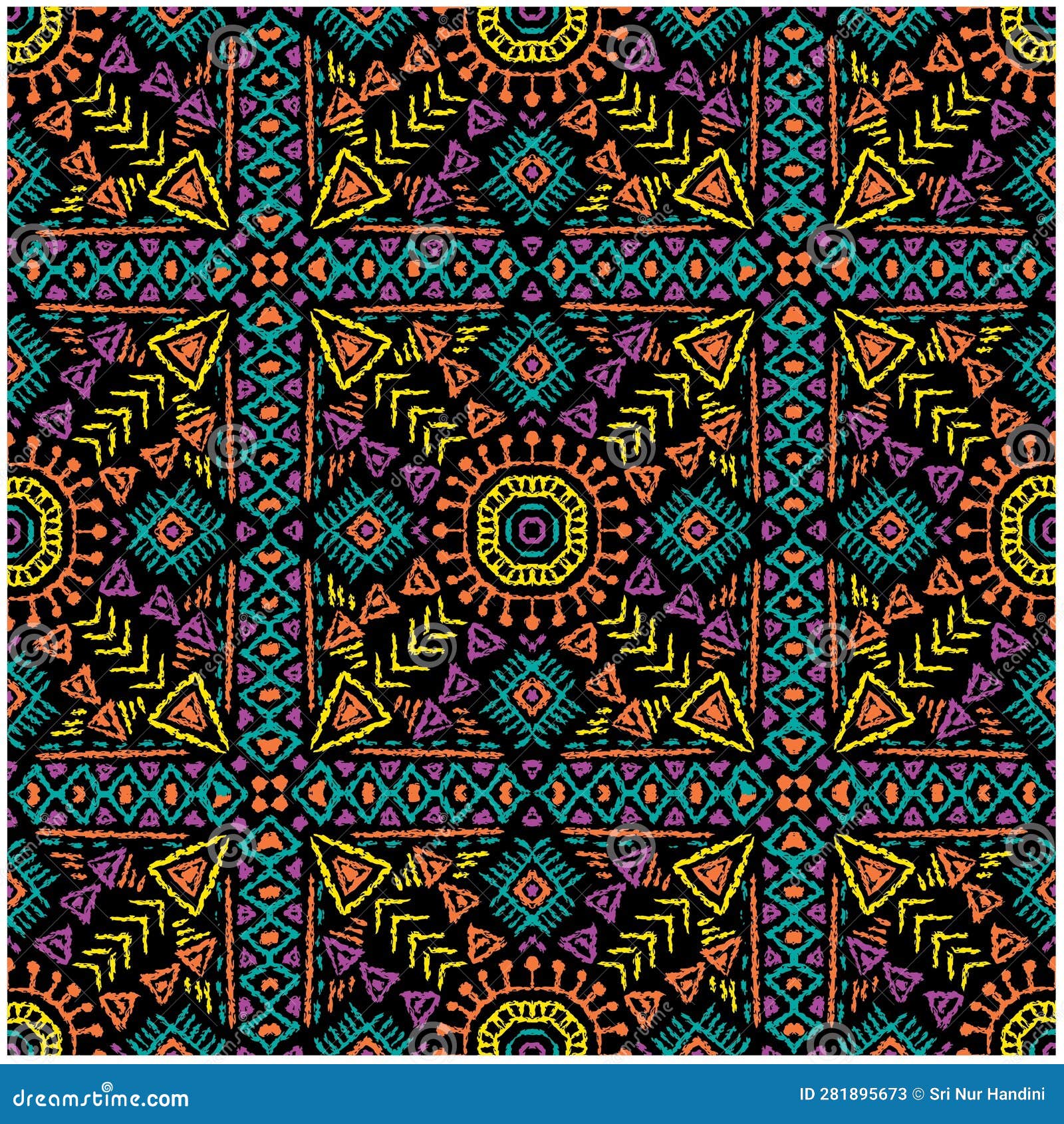 African Ethnic Seamless Pattern Abstract. African Geometric Pattern on ...