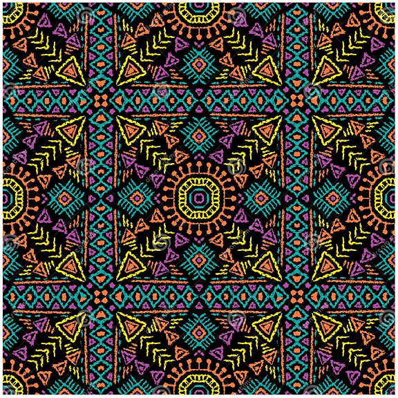 African Ethnic Seamless Pattern Abstract. African Geometric Pattern on ...